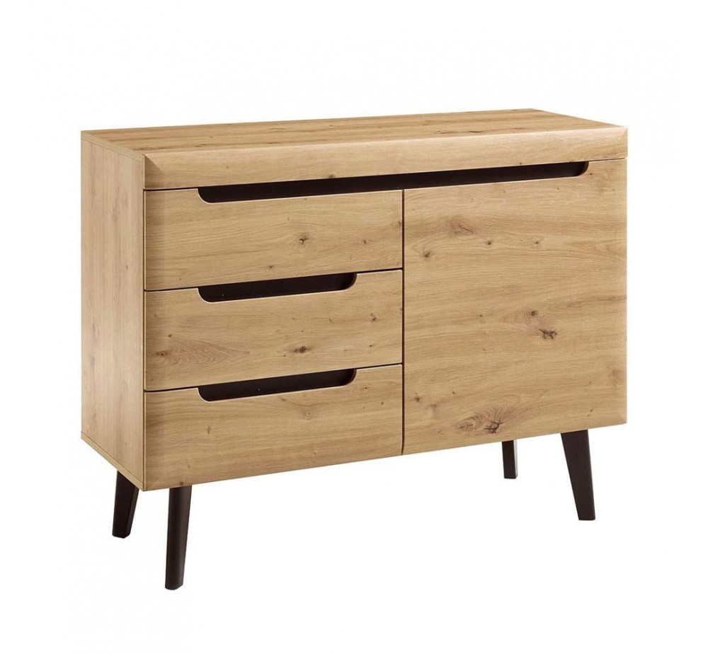 GRIF COMMODE 1DOOR 3DRAWERS NATURAL 107x40xH87cm