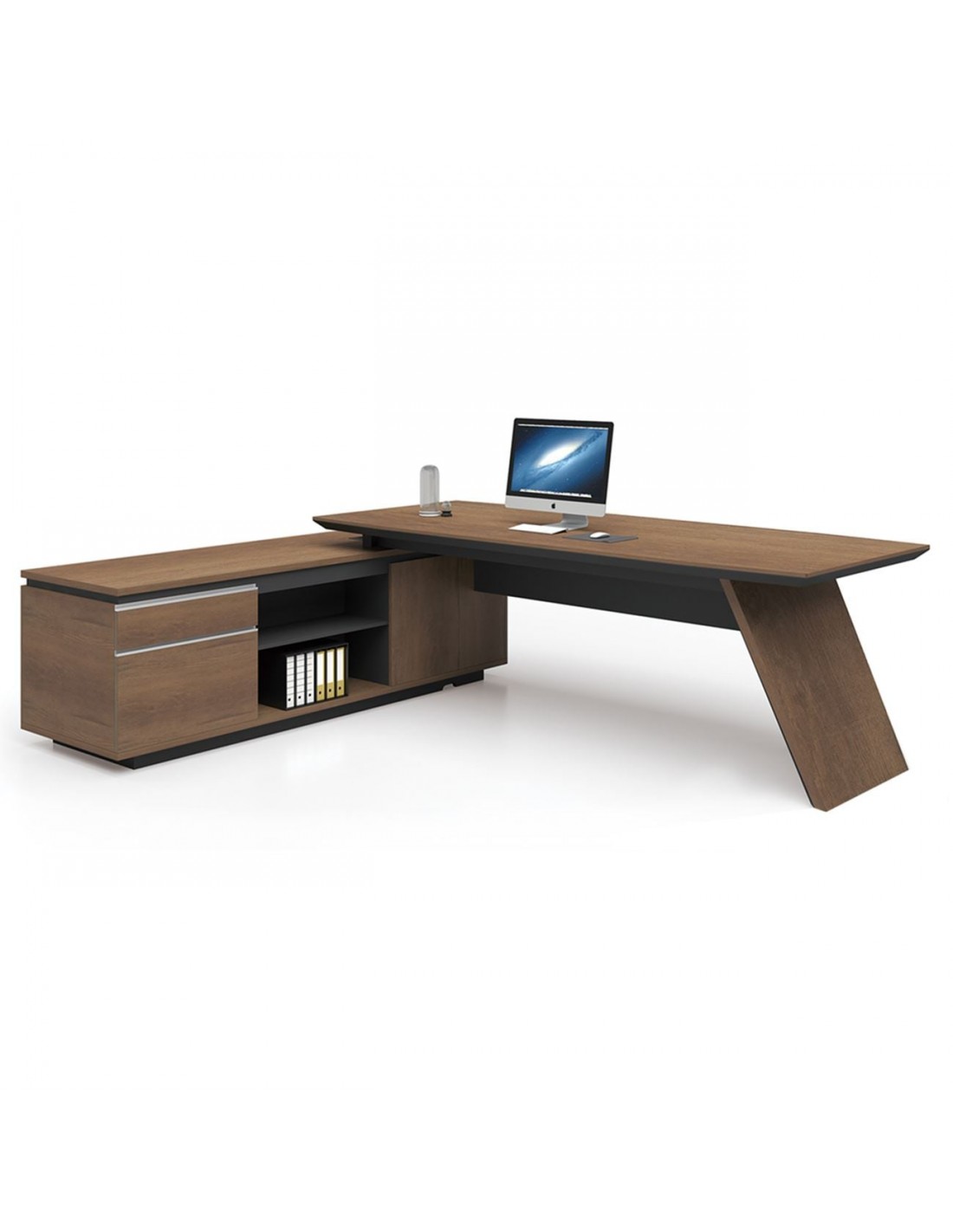 PROLINE Desk Left 200x200cm Wild Oak/Black